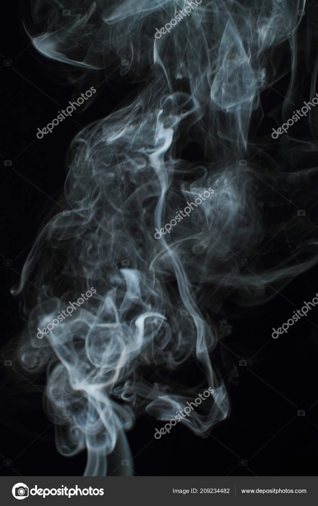 White Smoke Texture Black Background — Stock Photo © Sanychs #209234482