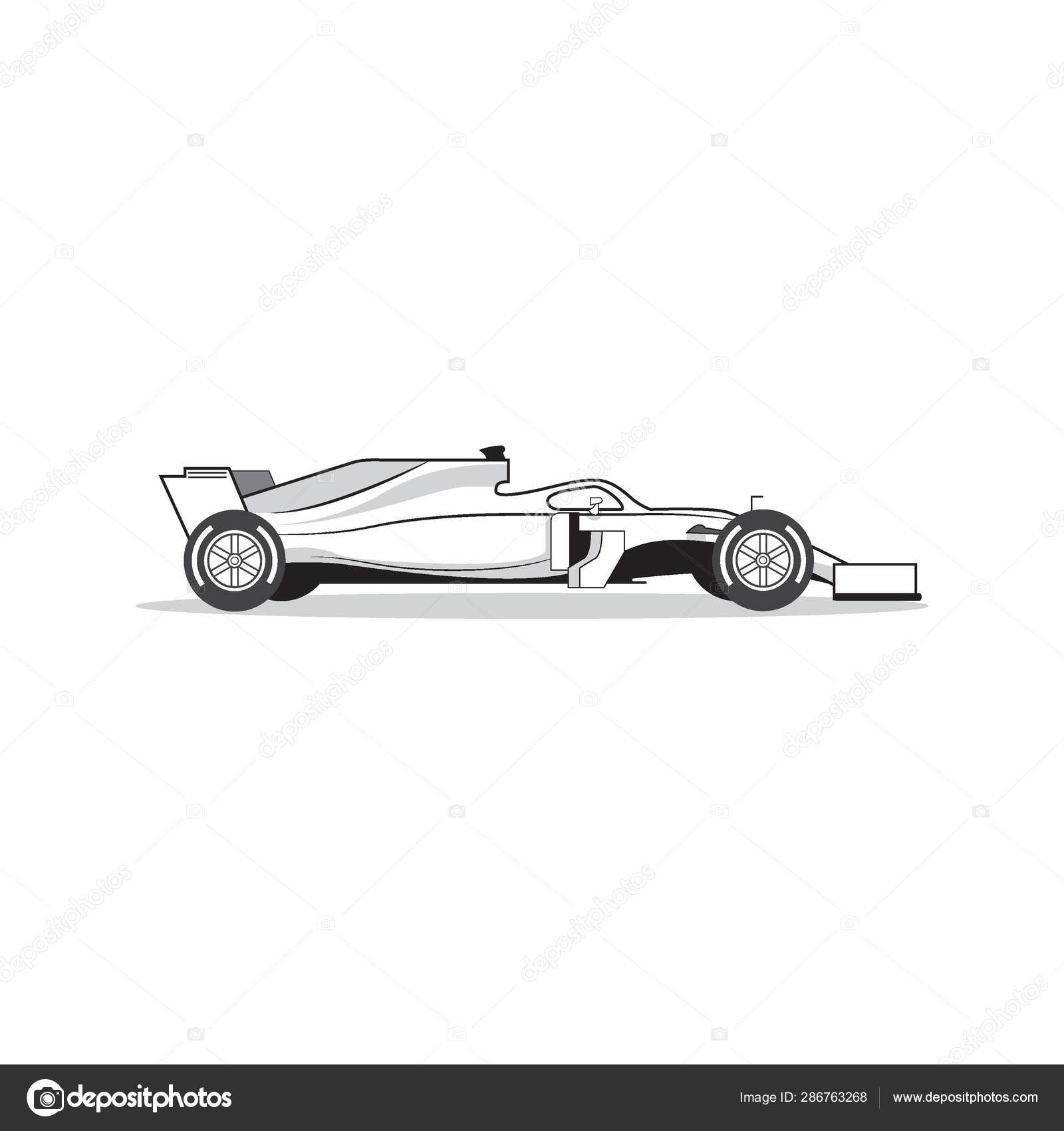 Race Car Drawing Side View