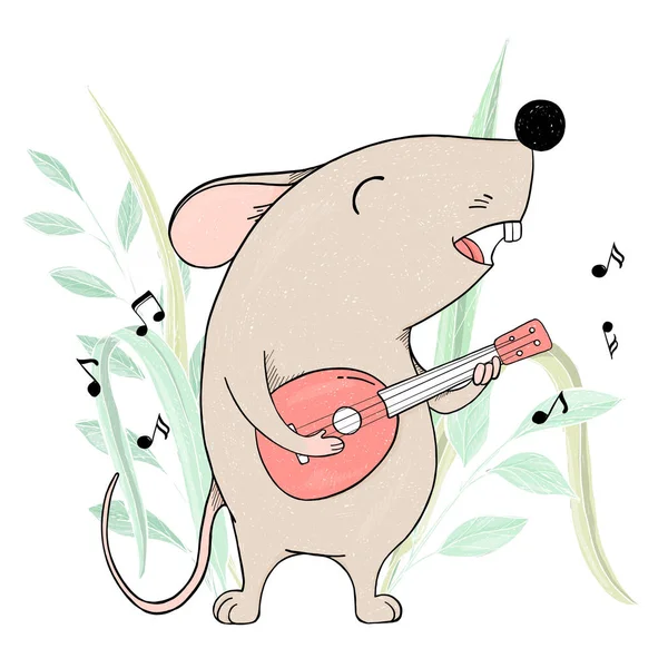 Mouse with guitar Vector Art Stock Images | Depositphotos