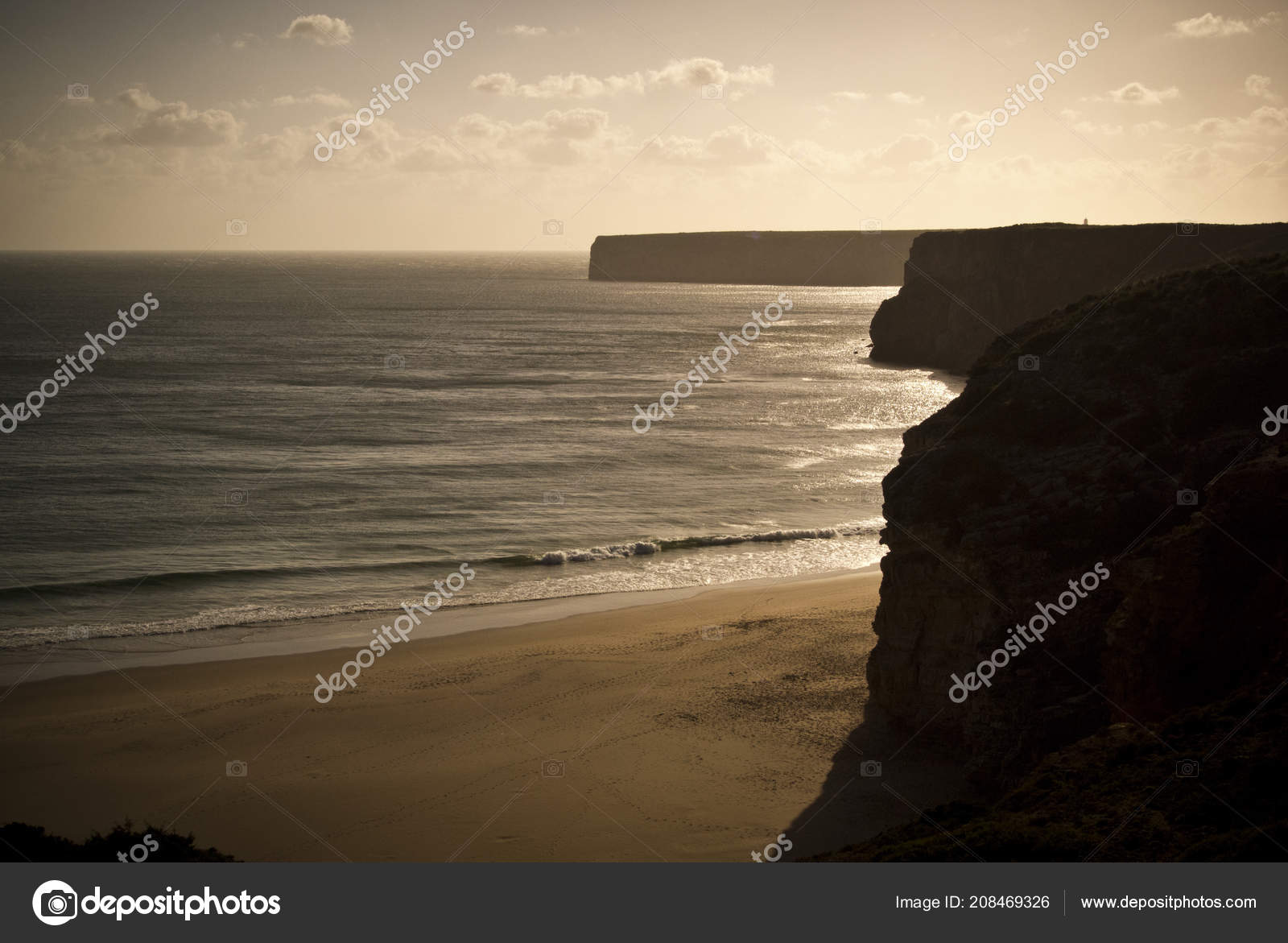 Seascape Cliffs Beach Sunrise Background Stock Photo by ©simonapilolla ...