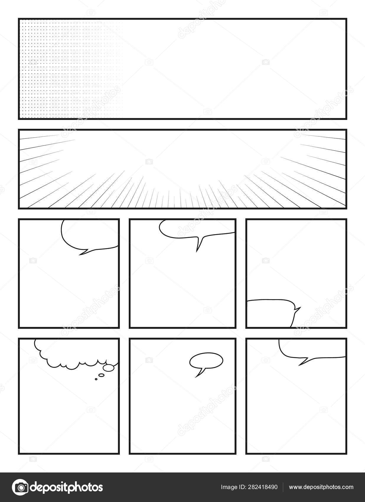 Comic book templates for drawing — Stock Vector © Insh1na #282418490