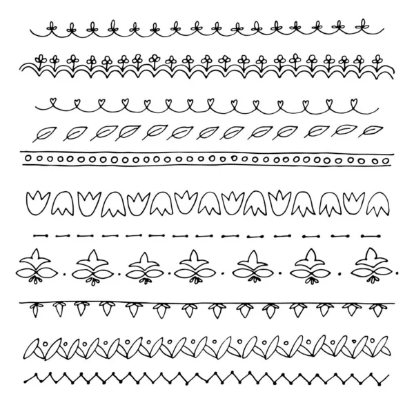 Set Simple Hand Drawn Linear Borders Stock Vector by ©Insh1na 381879336 Set Simple Hand Drawn Linear Borders Stock Vector by ©Insh1na 381879336
