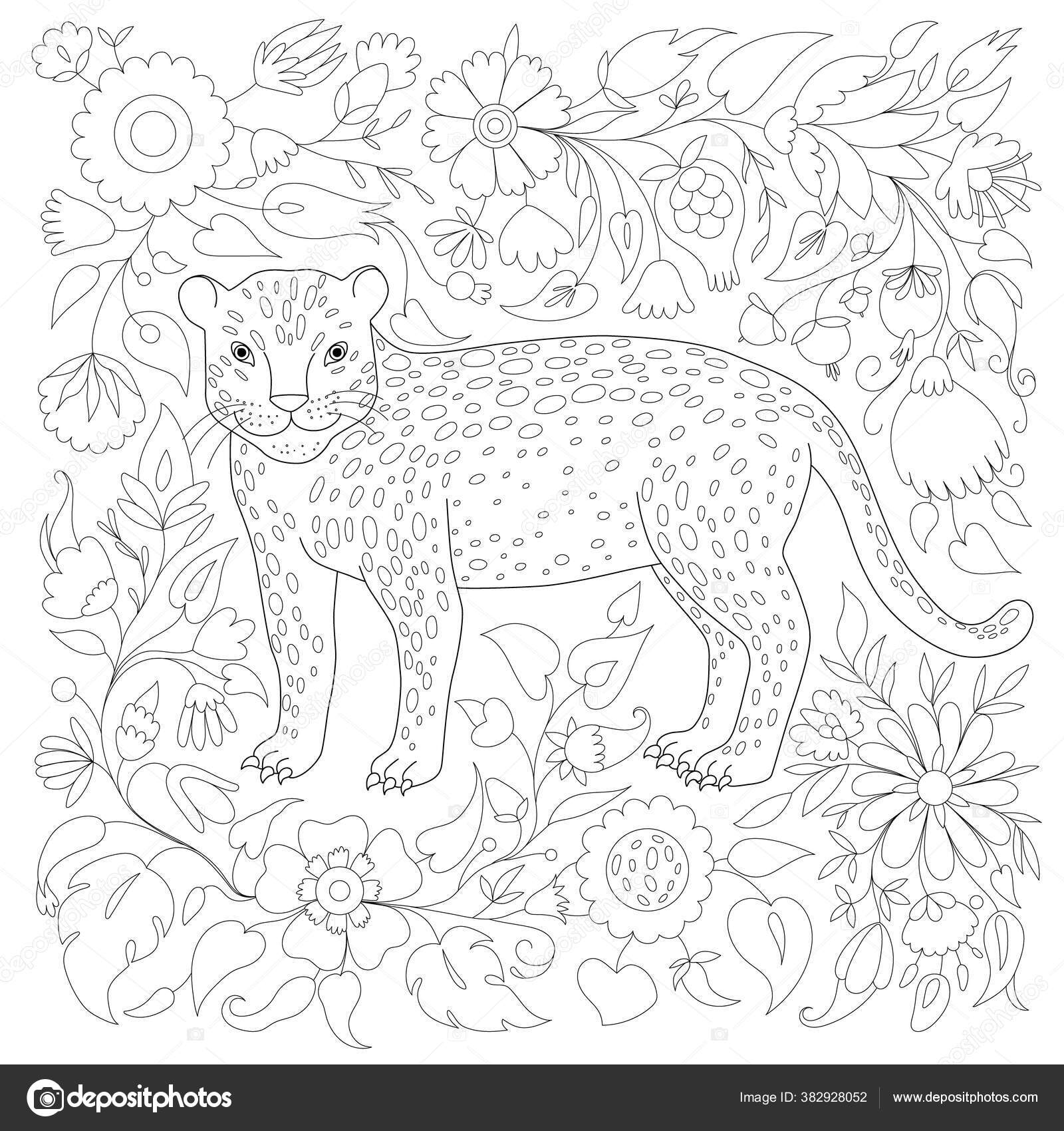 Realistic Cheetah Coloring Pages