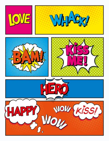 Comic book panels, Royalty-free Comic book panels Vector Images ...