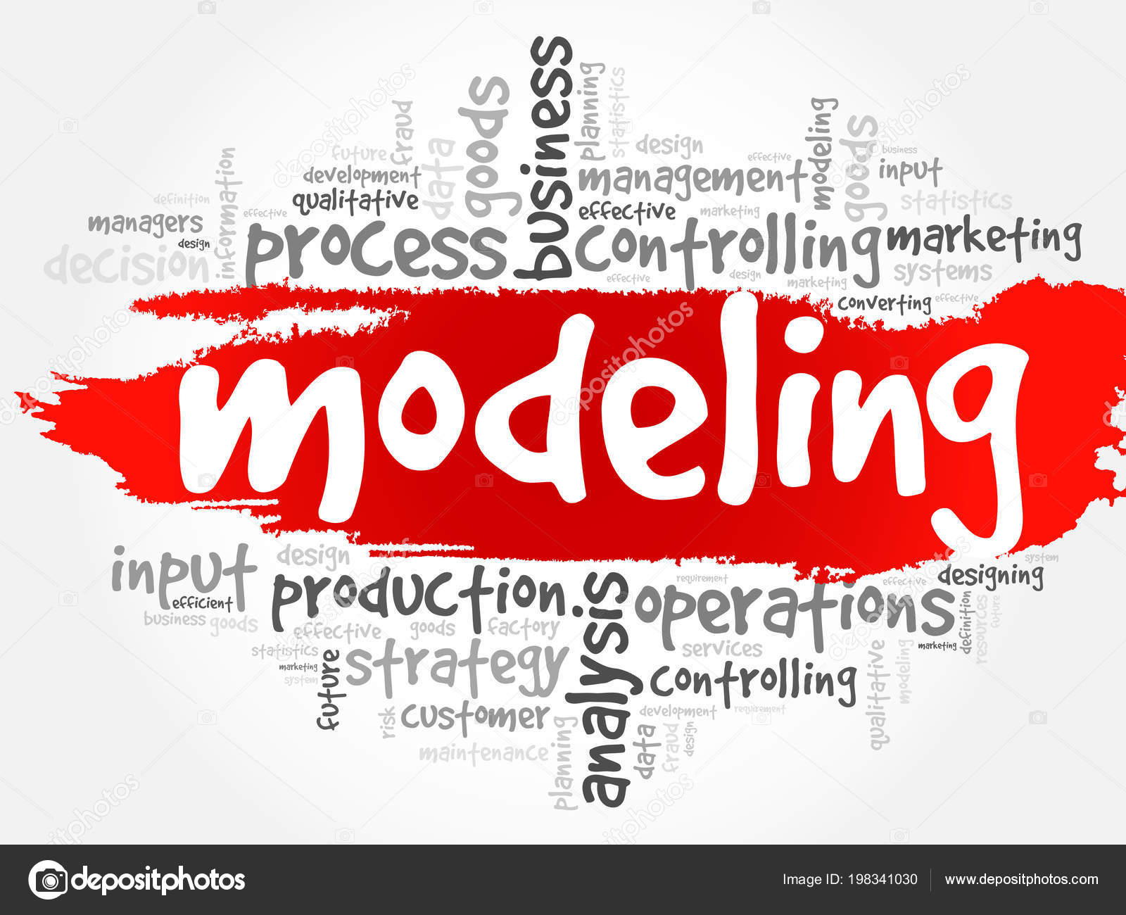 Modeling Word Cloud Collage Business Concept Background Stock Vector by ...