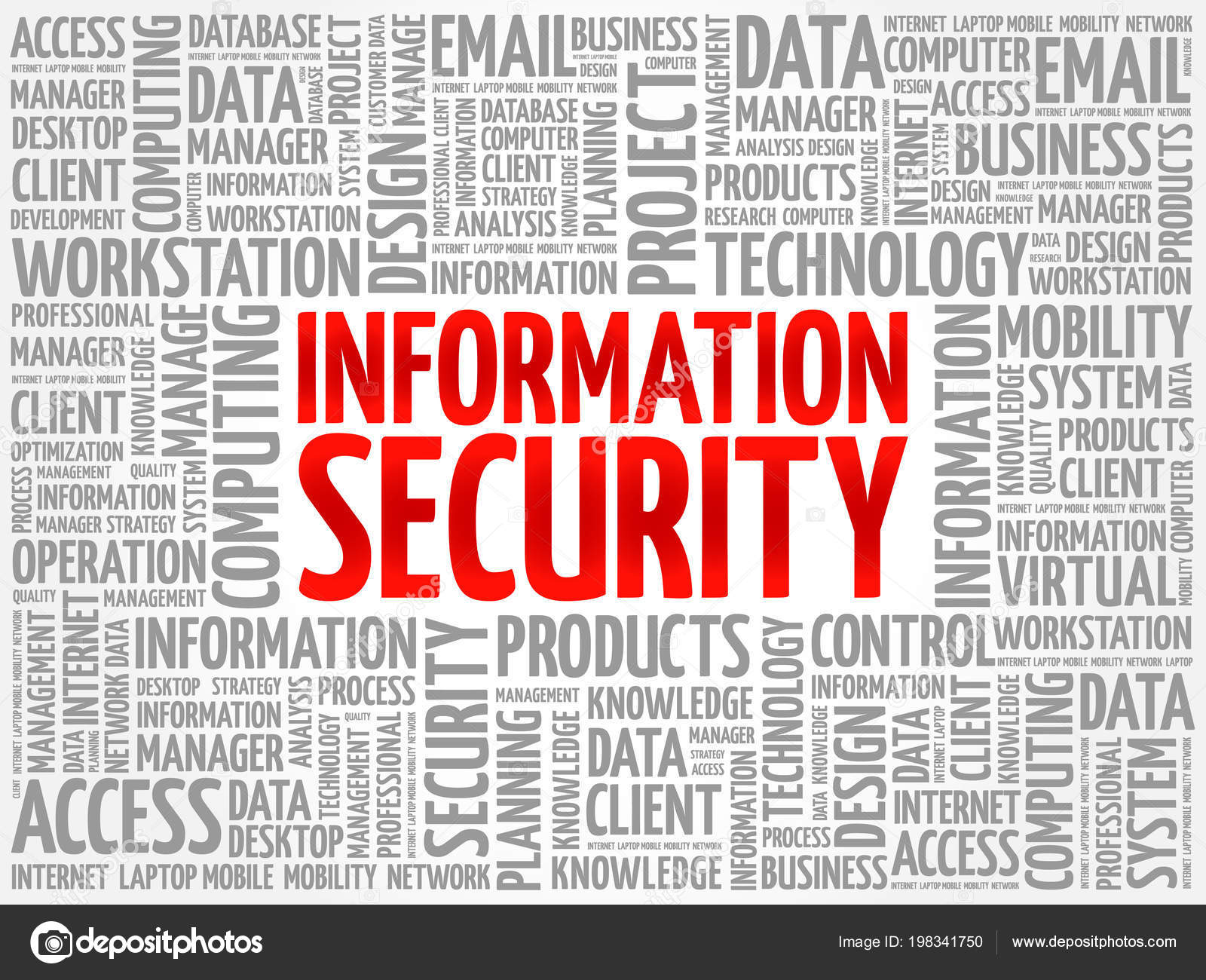 Information Security Word Cloud Collage Technology Concept Background ...