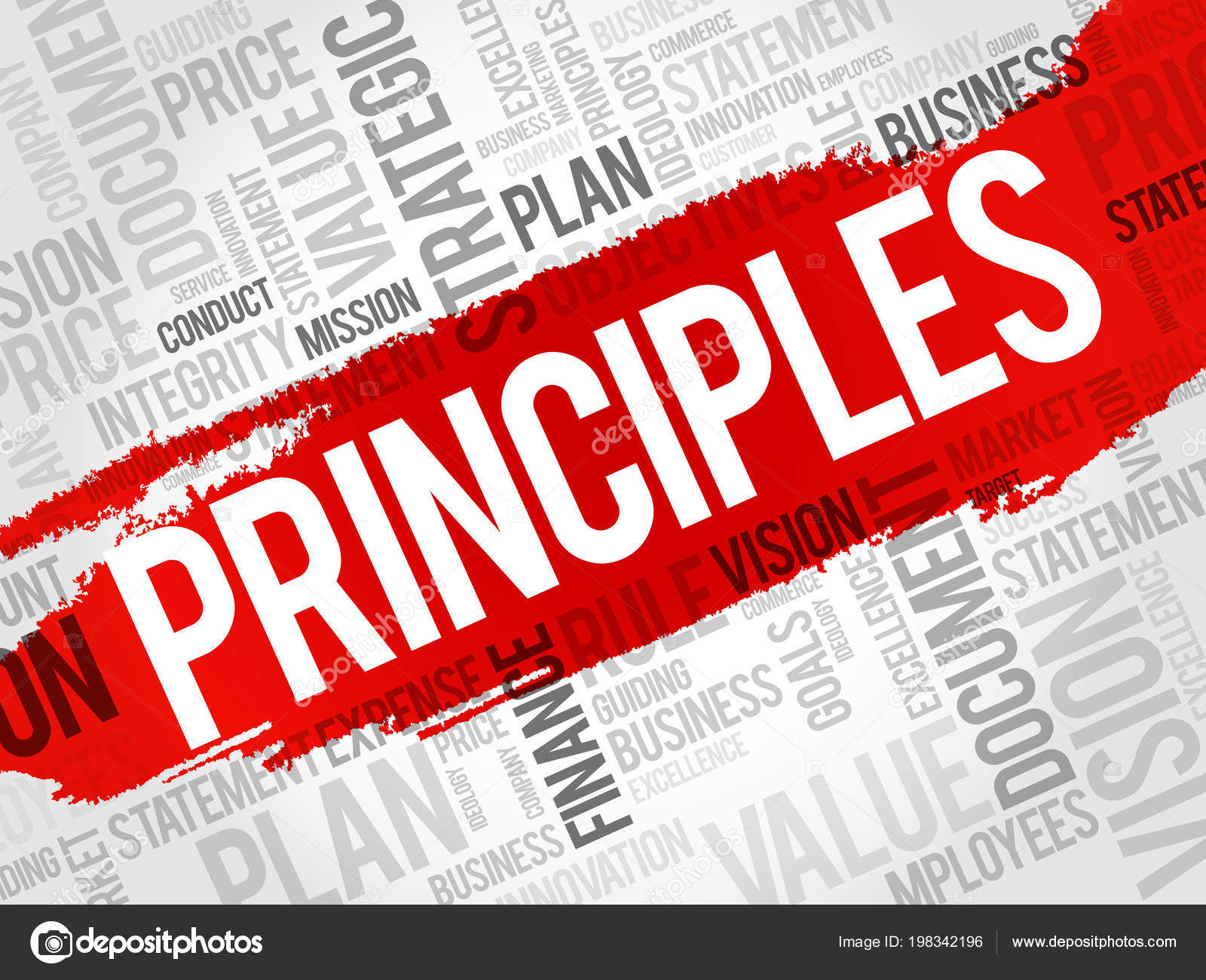 Principles Word Cloud Collage Business Concept Background Stock Vector ...