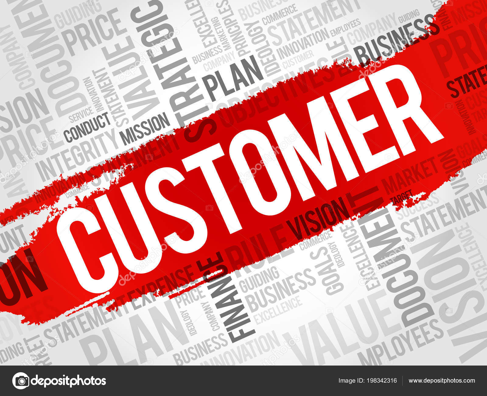 Customer Word Cloud Collage Business Concept Background Stock Vector ...