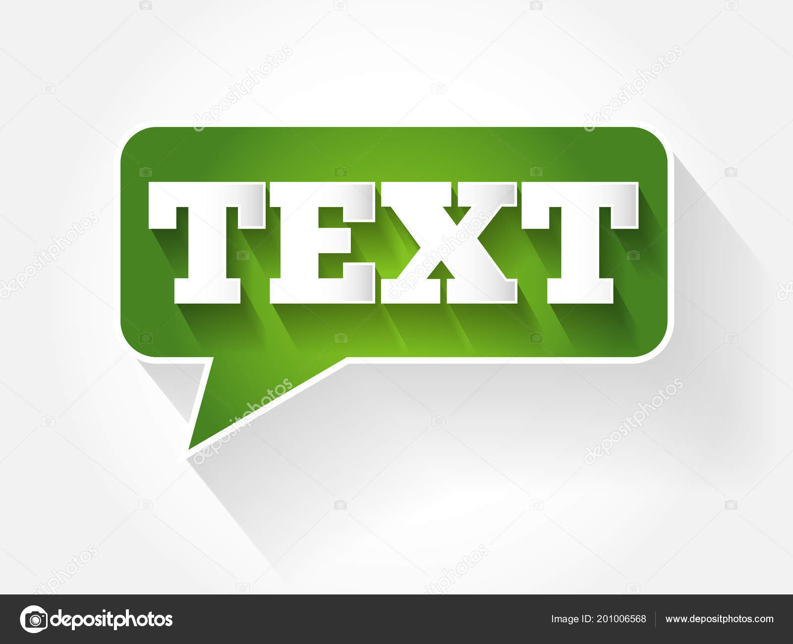 Text Message Bubble Flat Business Concept Background Stock Vector by ...