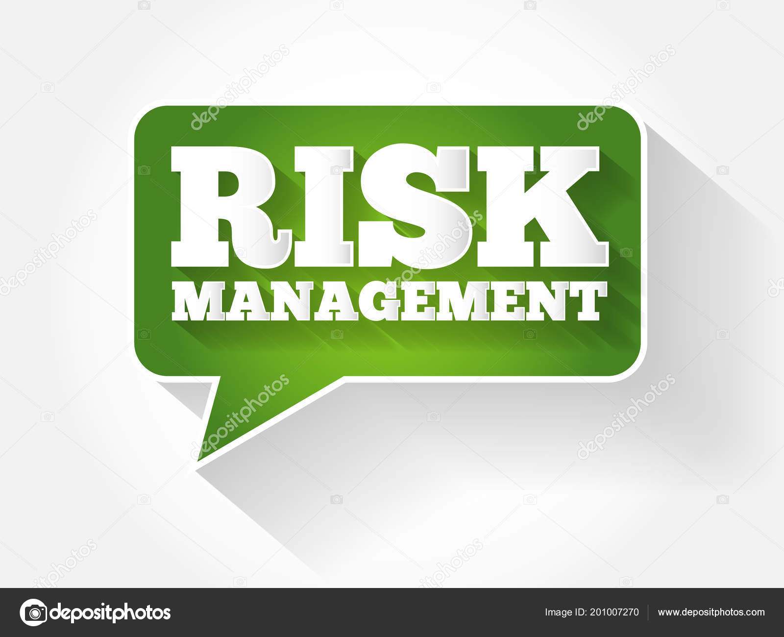 Risk Management Text Message Bubble Flat Business Concept Background ...