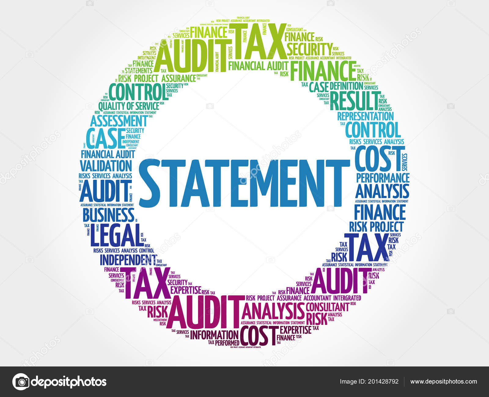 Statement Word Cloud Collage Business Concept Background Stock Vector ...