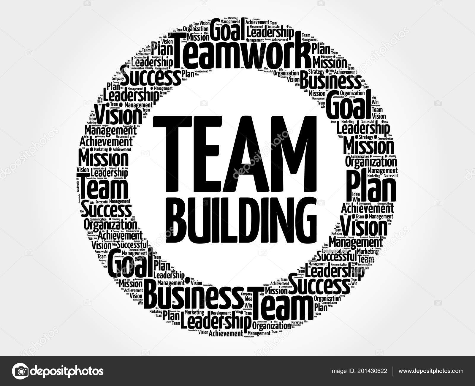 Team Building Word Cloud Collage Business Concept Background Stock ...