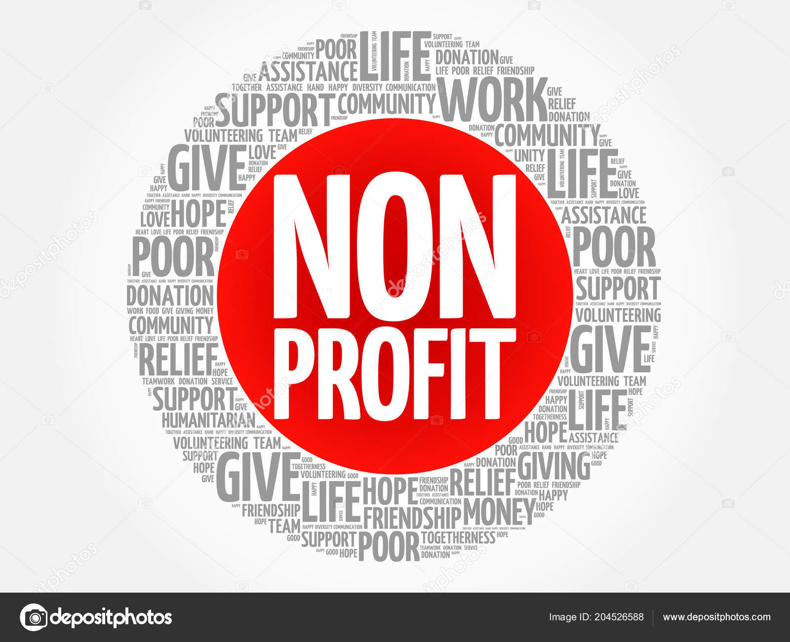 Non Profit Word Cloud Collage Concept Background Stock Vector by ...