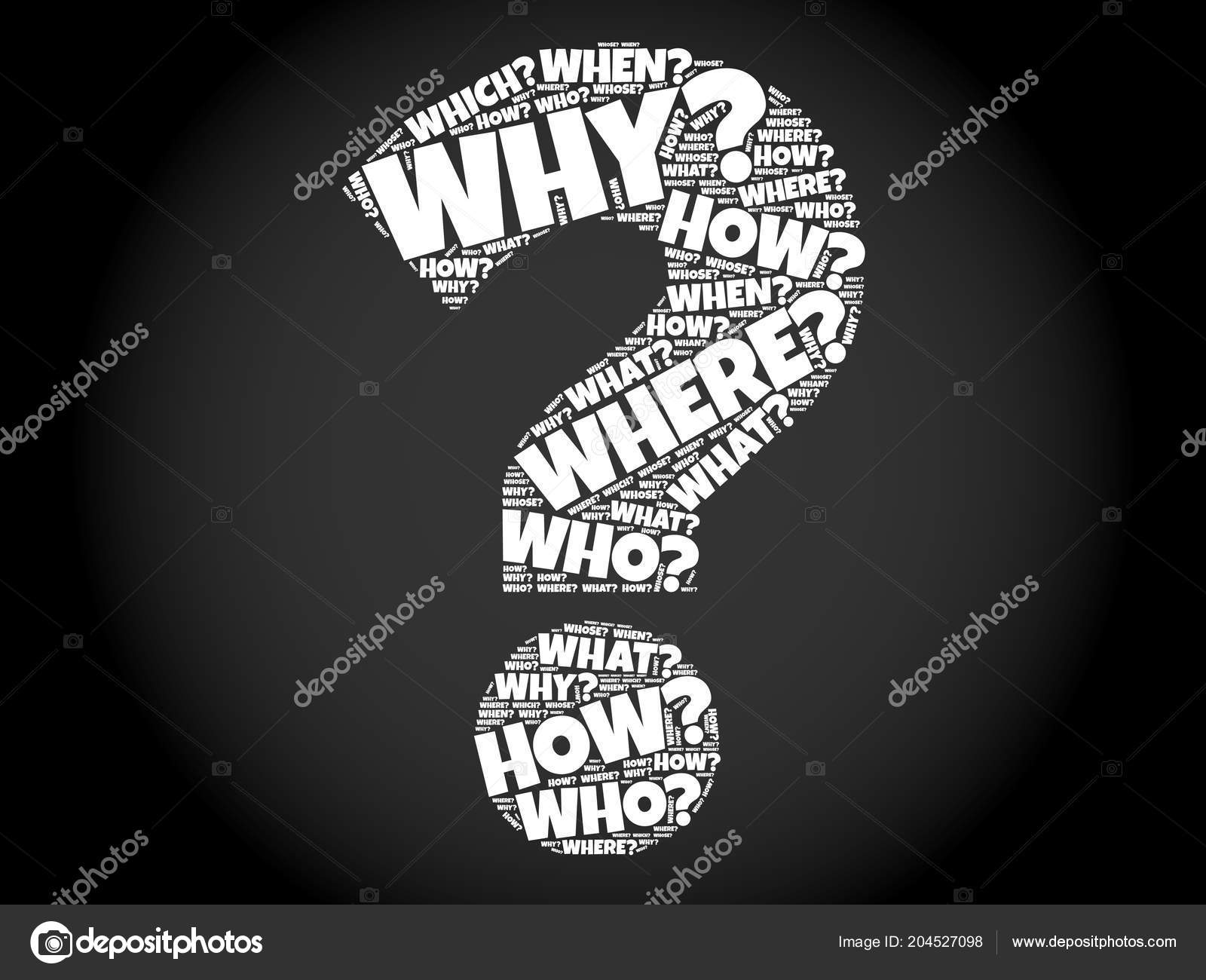 Questions Whose Answers Considered Basic Information Gathering Problem Solving Word Stock Vector ...