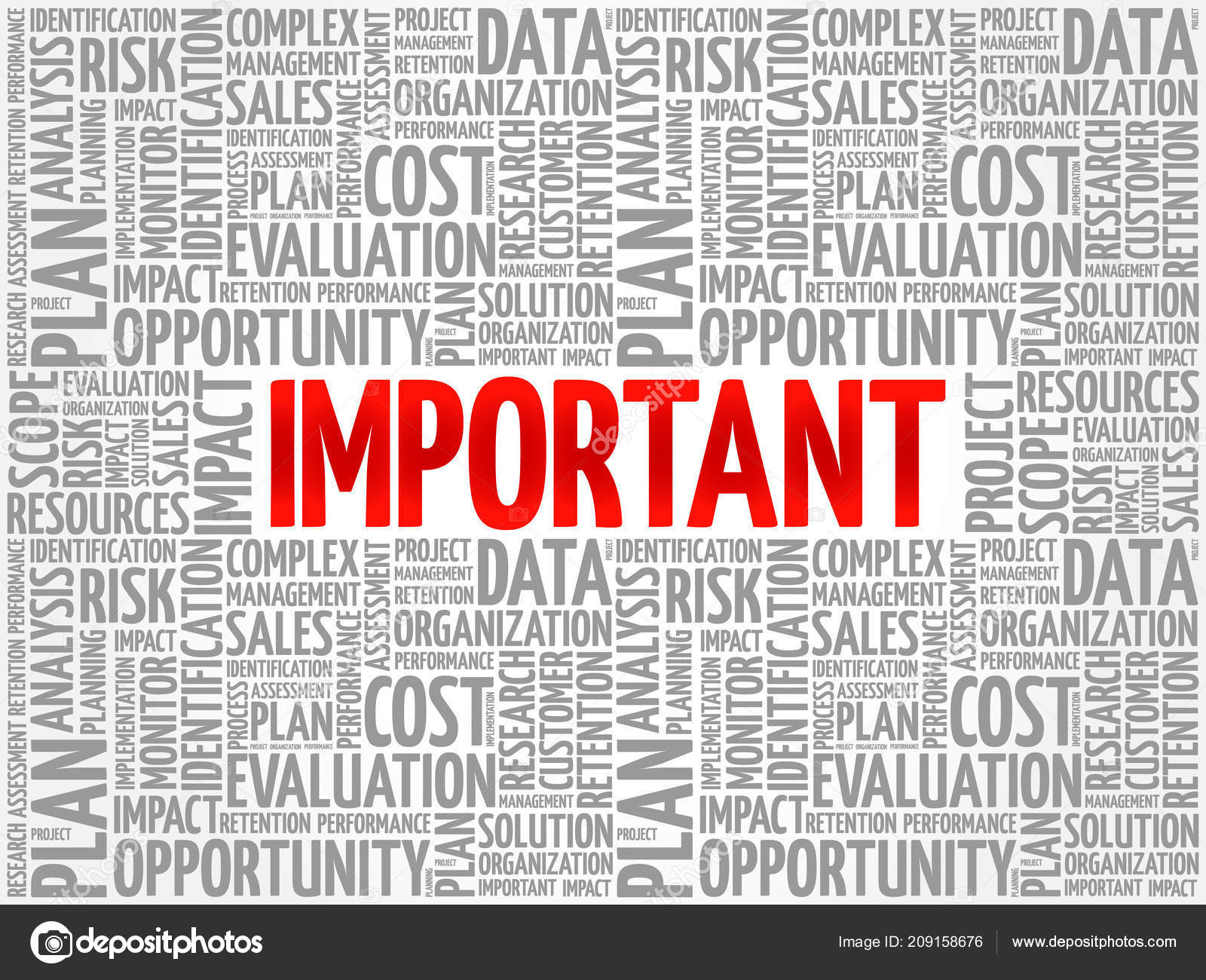 Important Word Cloud Collage Business Concept Background Stock Vector ...