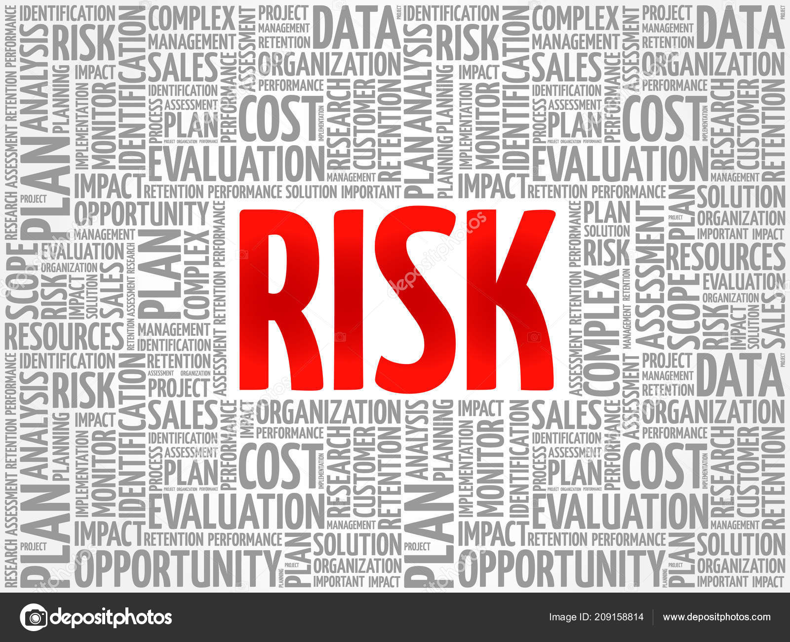 Risque Mot Nuage Collage Concept D'entreprise Arrière Plan Vecteur par ...