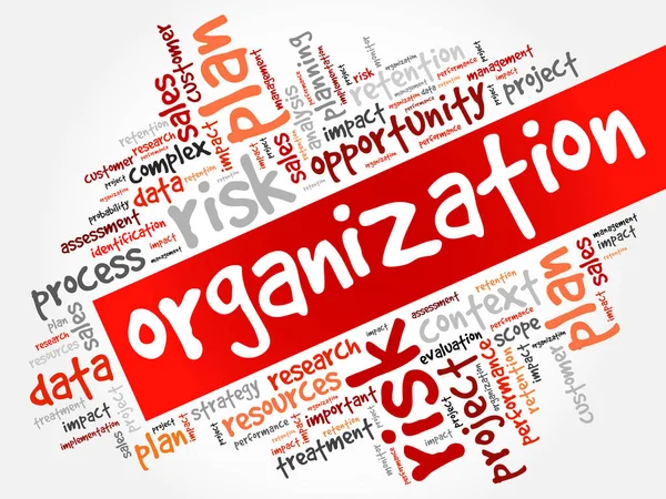Organization Word Cloud Collage Business Concept Background Stock