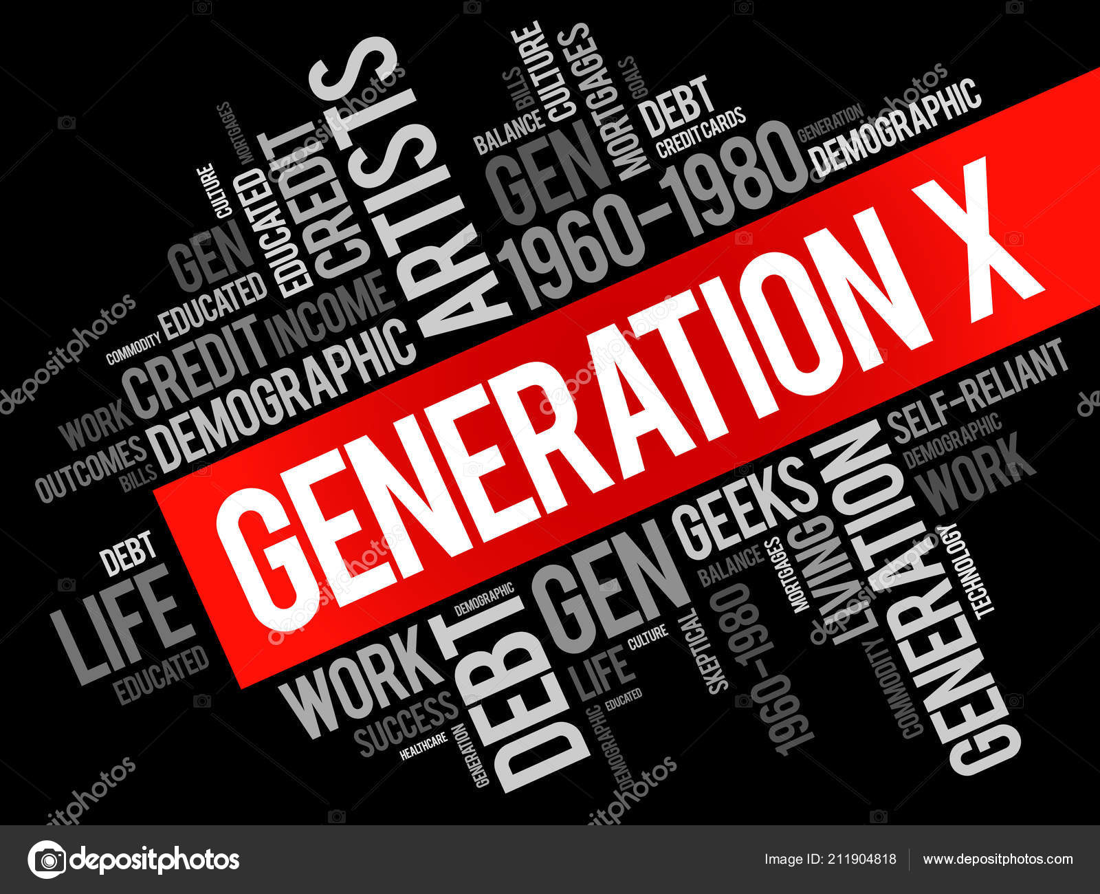 Generation Word Cloud Concept Collage Background Stock Vector Image By