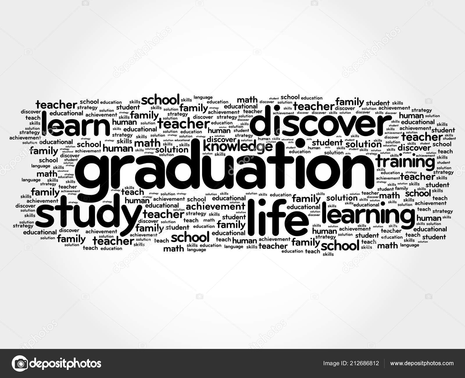 Graduation Word Cloud Collage Education Concept Background Stock Vector ...