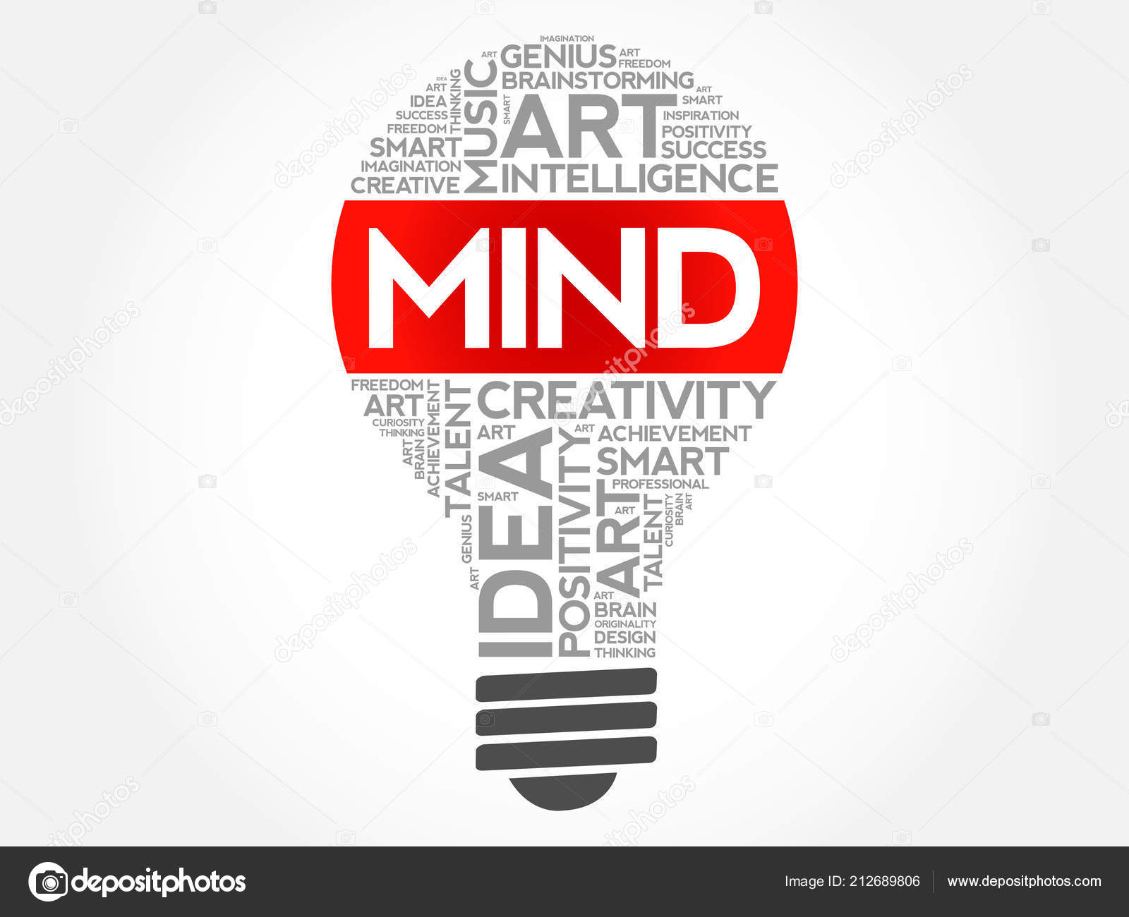 Mind Bulb Word Cloud Collage Concept Background Stock Vector by ...