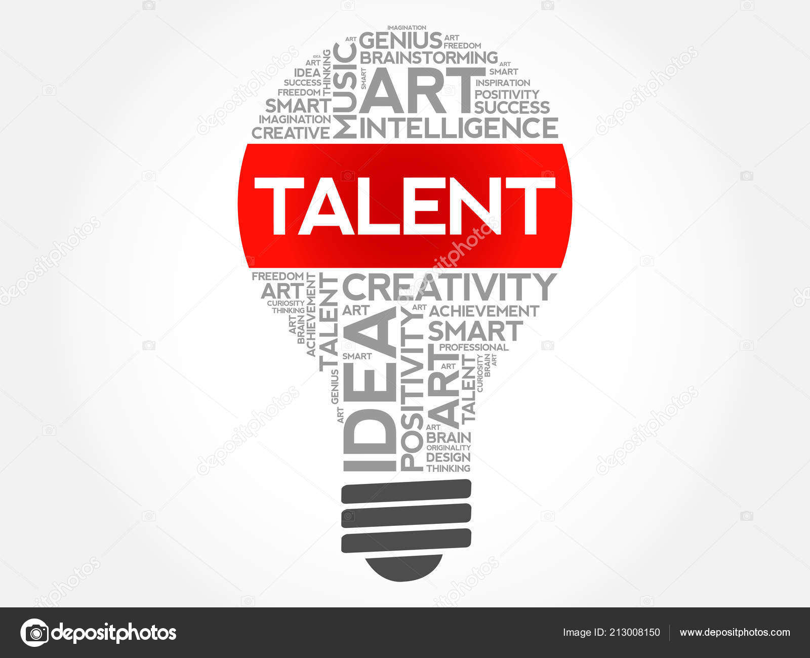 Talent Bulb Word Cloud Concept Background Stock Vector Image by ...