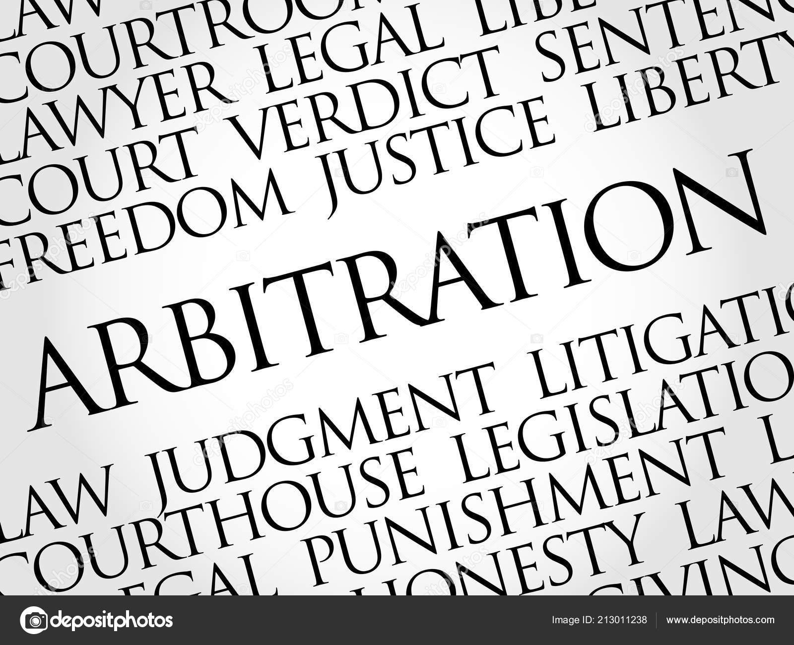 Arbitration Word Cloud Collage Law Concept Background Stock Vector ...
