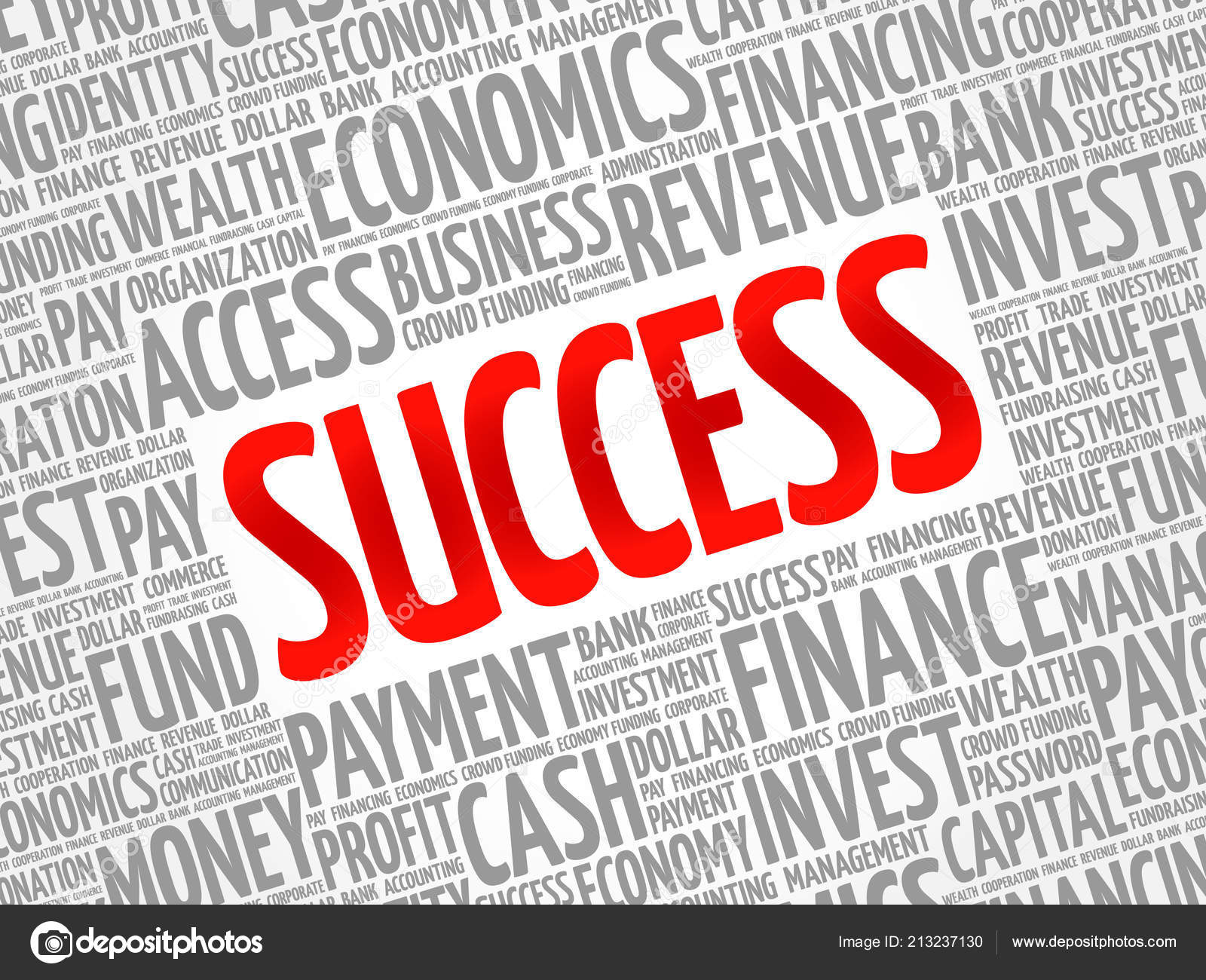 Success Word Cloud Collage Business Concept Background Stock Vector by ...