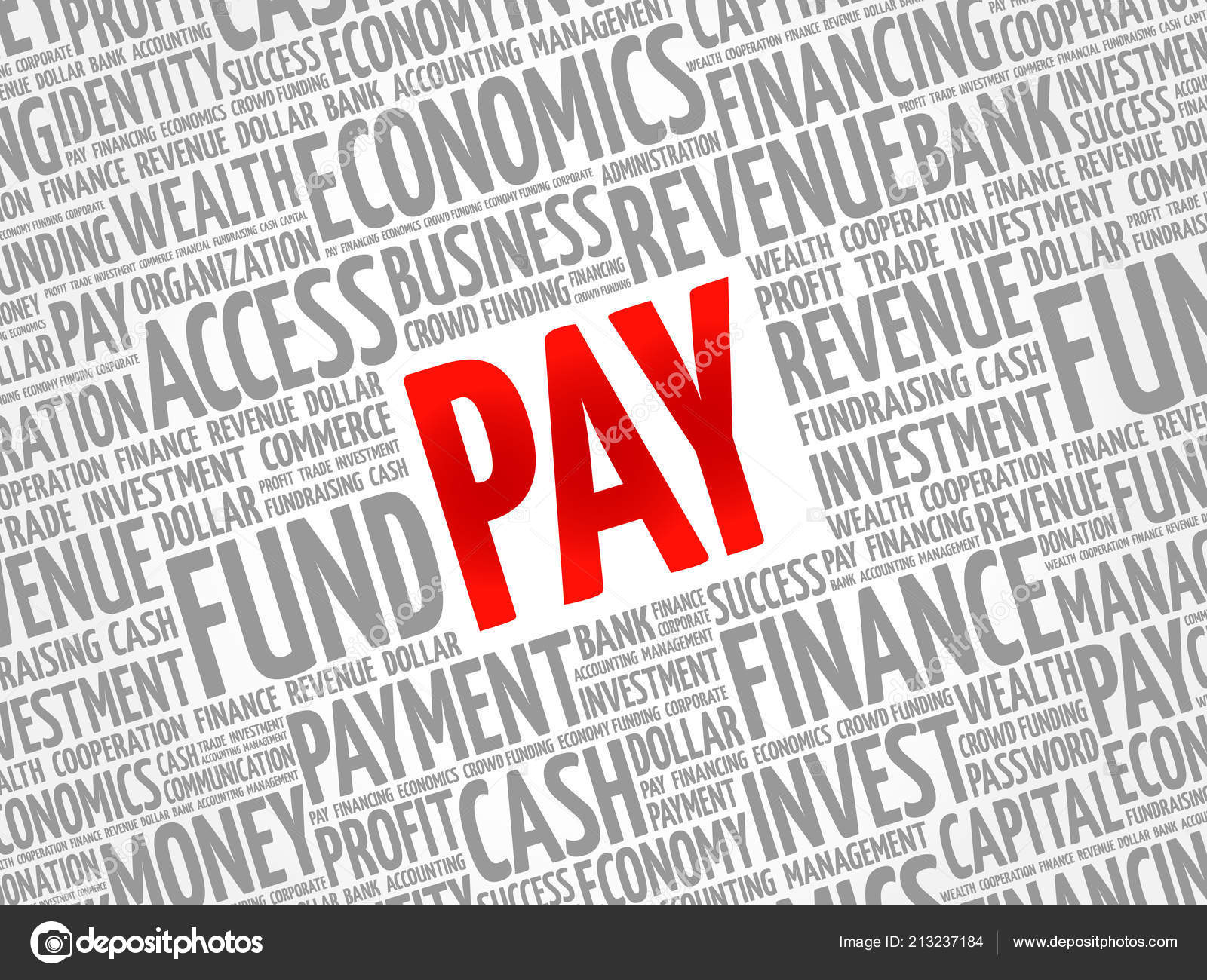 Pay Word Cloud Collage Business Concept Background Stock Vector Image ...