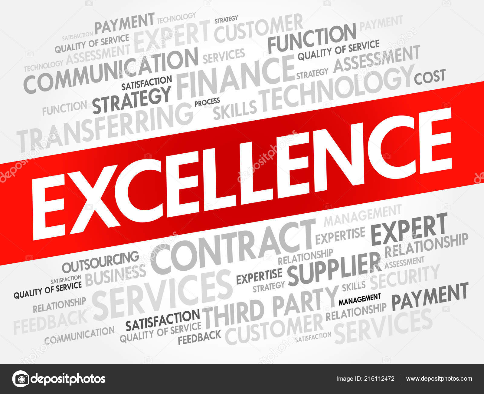 Excellence Word Cloud Collage Business Concept Background Stock Vector ...