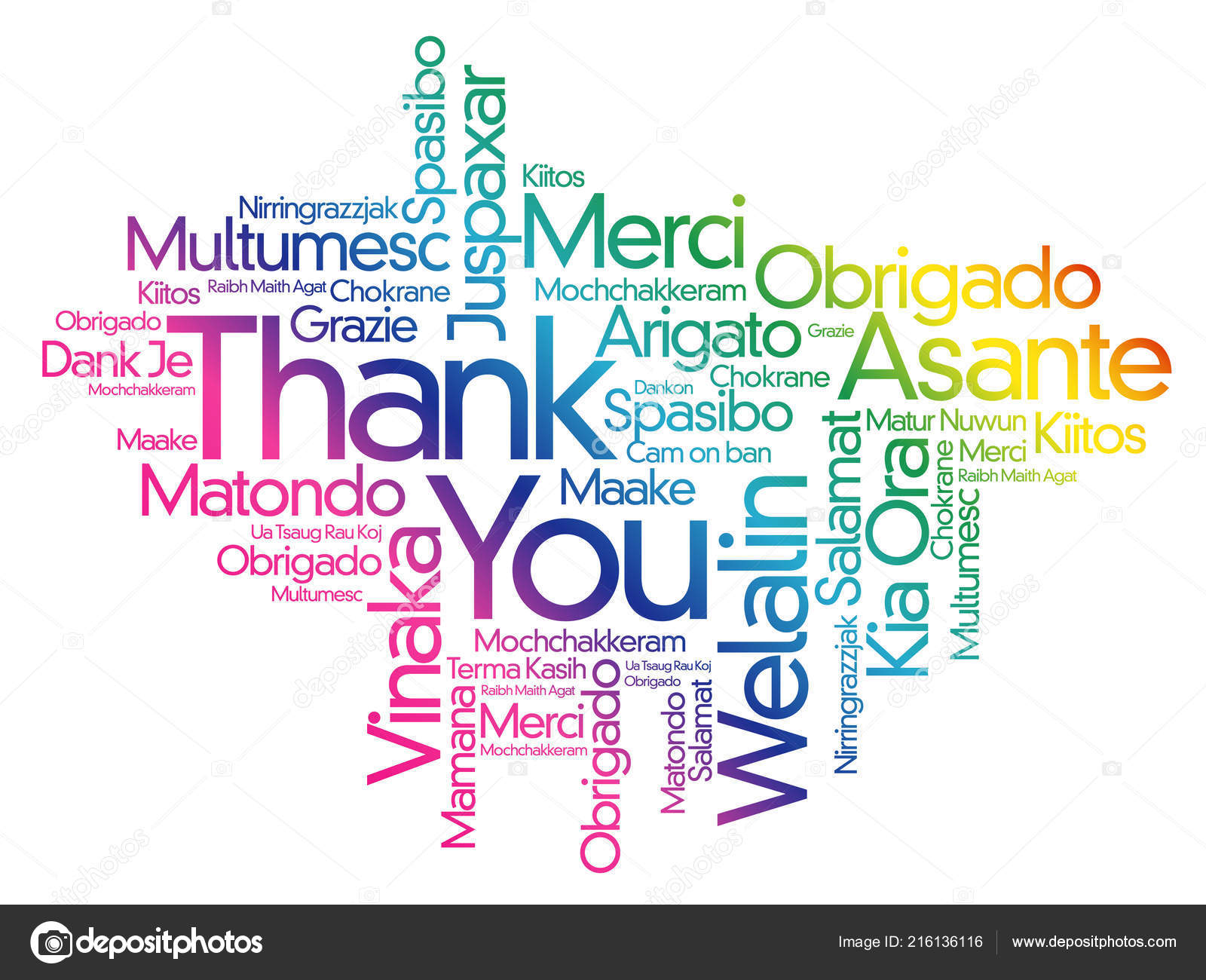 Danke Word Cloud Hintergrund Alle Sprachen Mehrsprachig Für Bildung ...