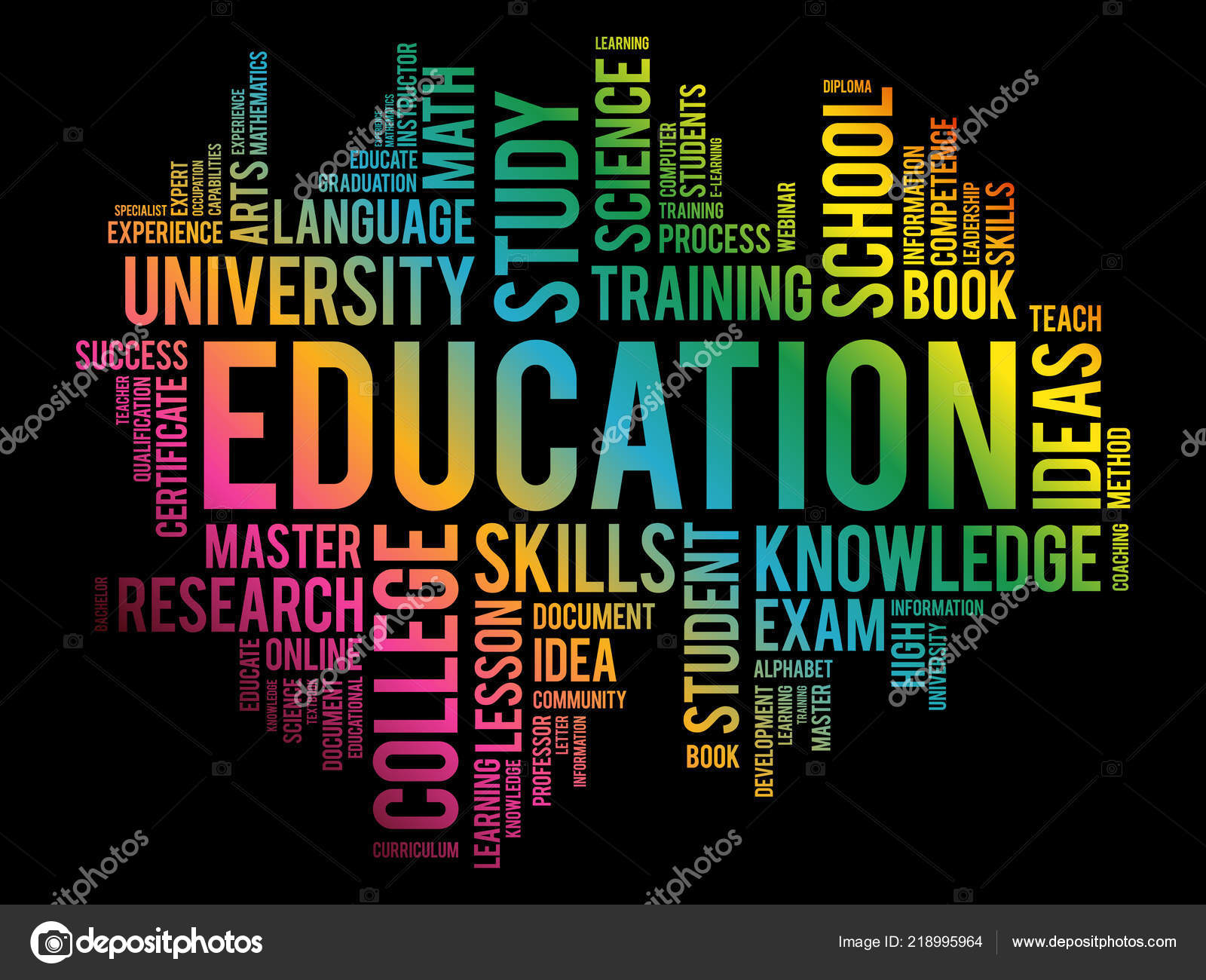 Education Word Cloud Collage Background Concept Stock Vector Image by ...