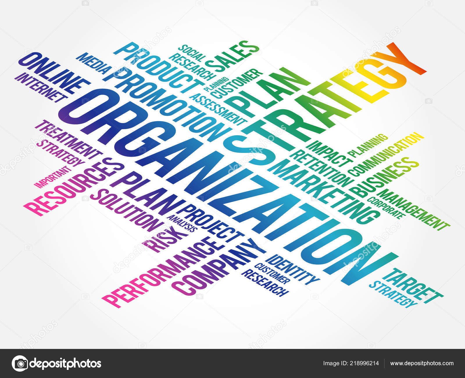 Organization Word Cloud Collage Business Concept Background Stock