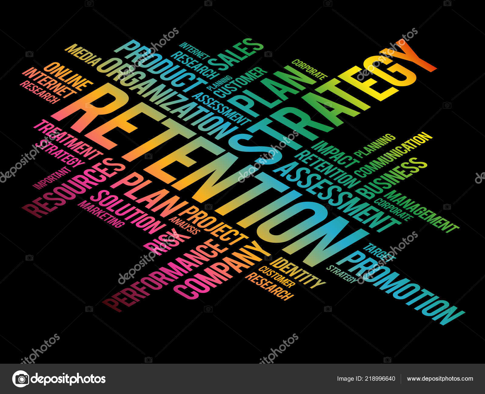 Retention Word Cloud Collage Business Concept Background Stock Vector ...