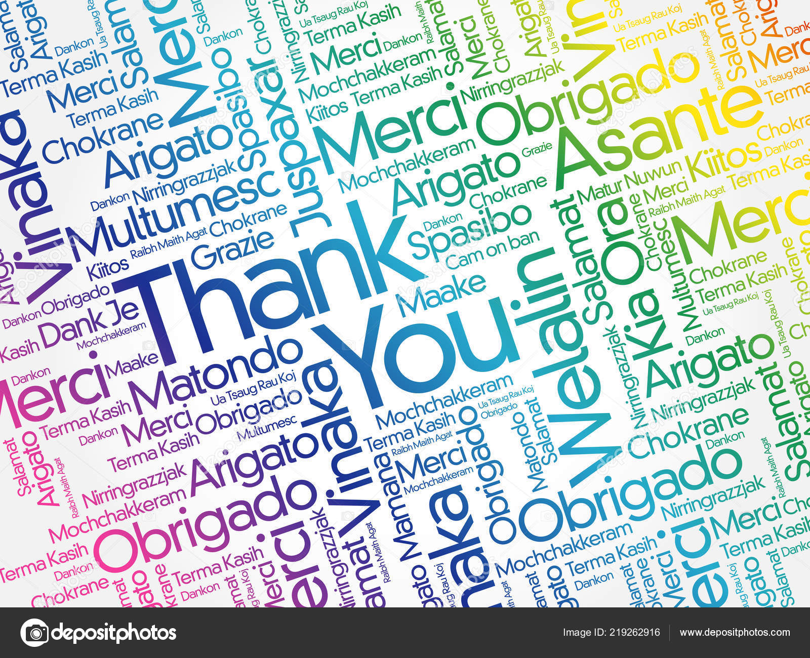 Thank You Word Cloud Different Languages Concept Background — Stock ...