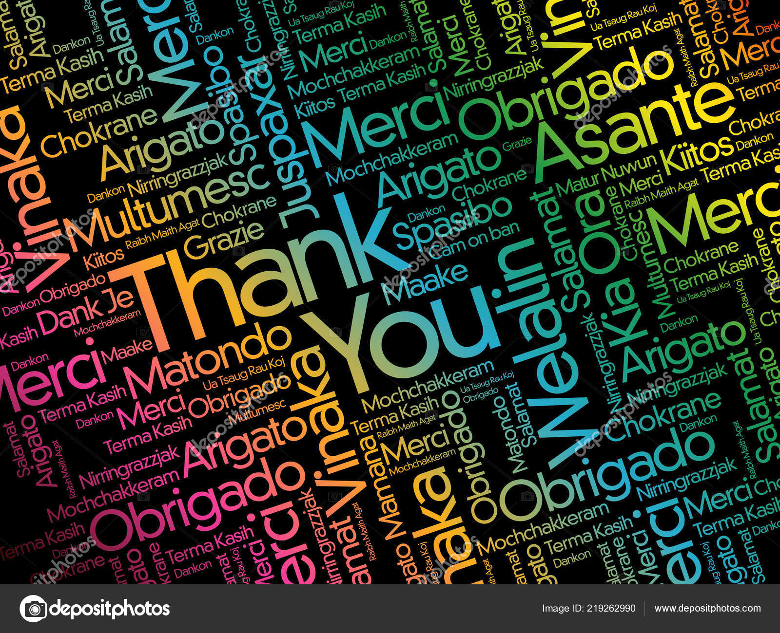 Thank You Word Cloud Different Languages Concept Background Stock ...