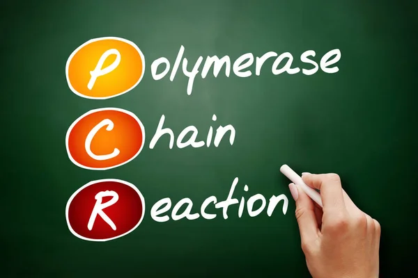 PCR - Polymerase Chain Reaction, acronym health concept background ...
