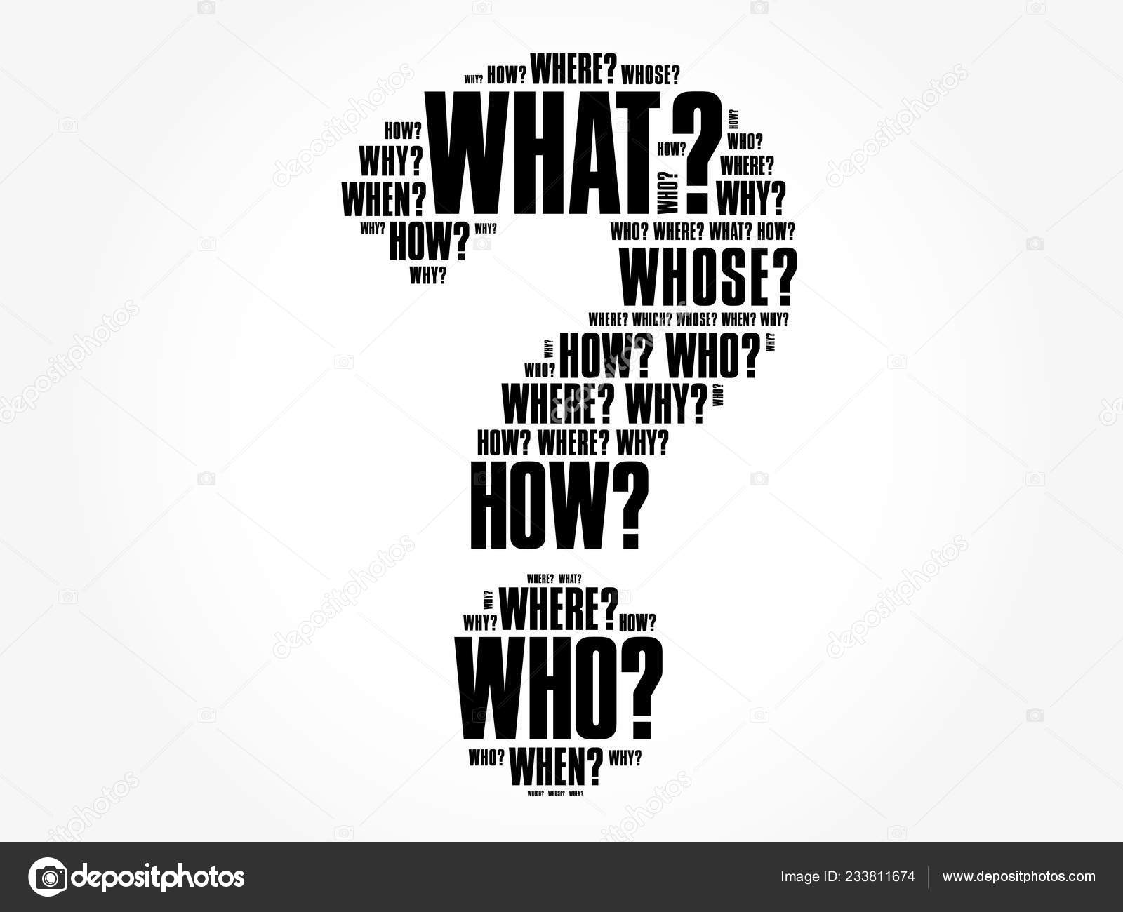 Question Mark Questions Whose Answers Considered Basic Information Gathering Problem Stock ...