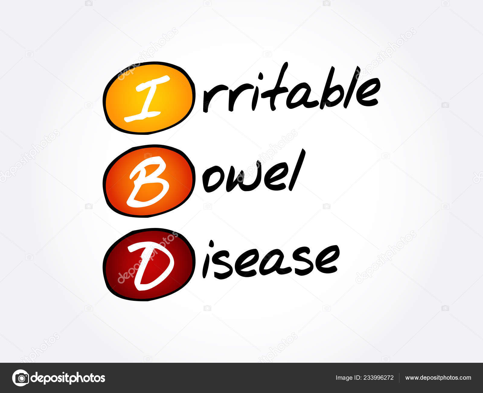 Ibd Inflammatory Bowel Disease Acronym Health Concept Background Stock ...