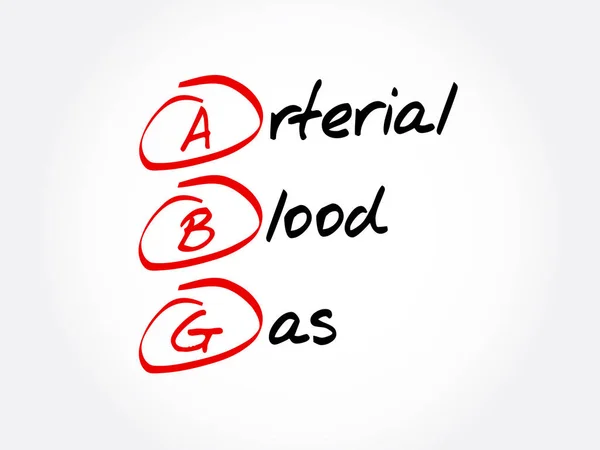 Abg Arterial Blood Gas Acronym Medical Concept Background Stock Vector ...