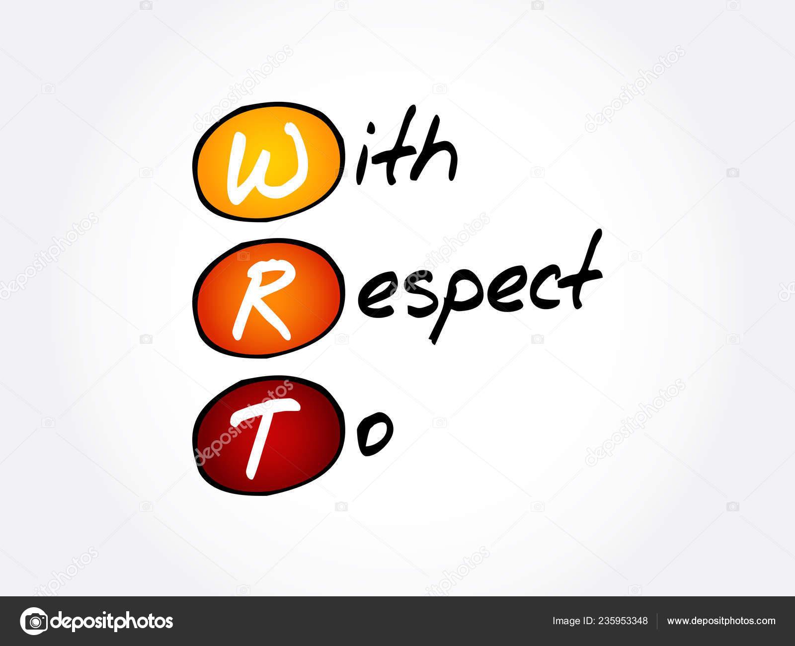 Wrt Respect Acronym Concept Background Stock Vector Image by ©dizanna ...