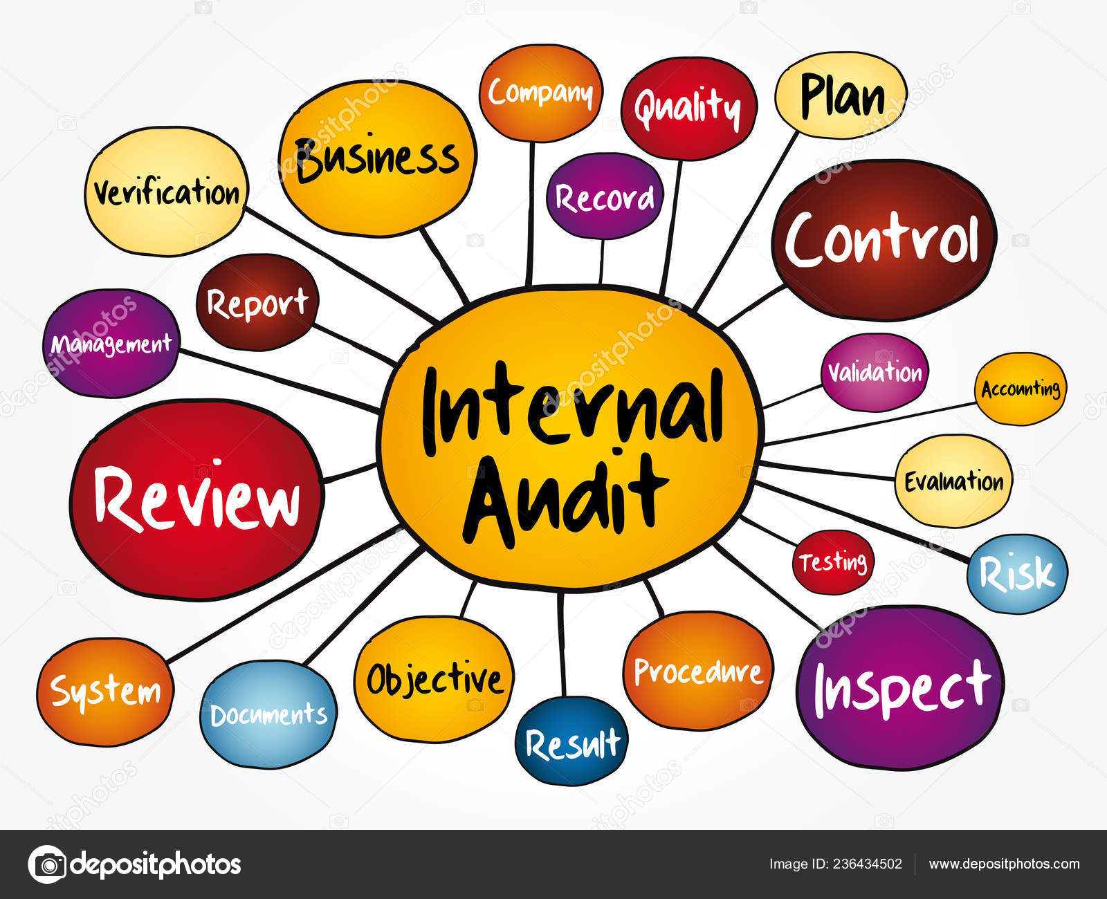 Internal Audit Mind Map Flowchart Business Concept Presentation Report ...