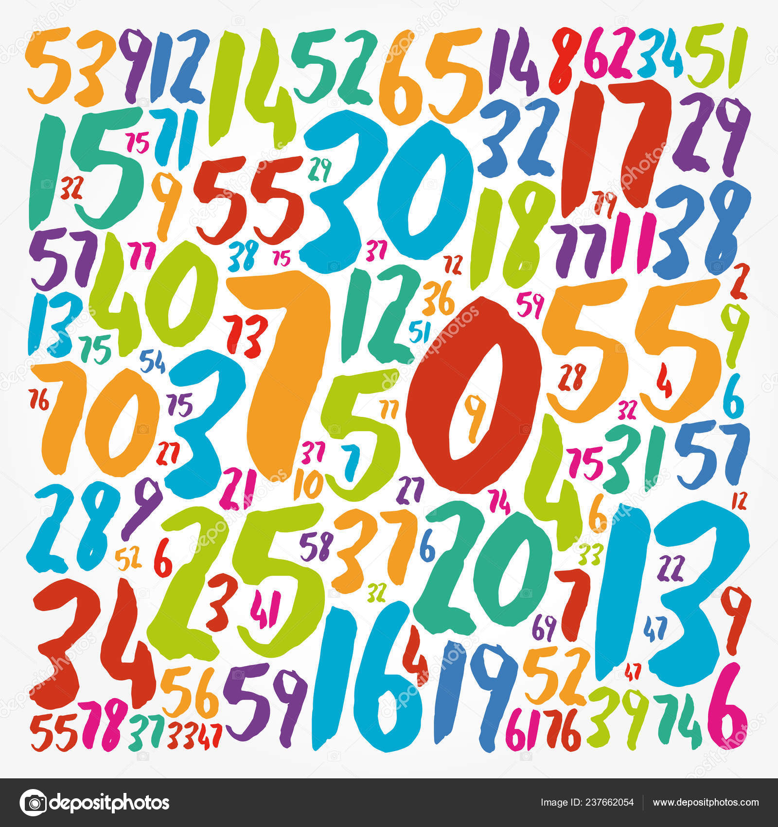 Numbers Text Cloud Collage Concept Background Stock Vector Image by ...