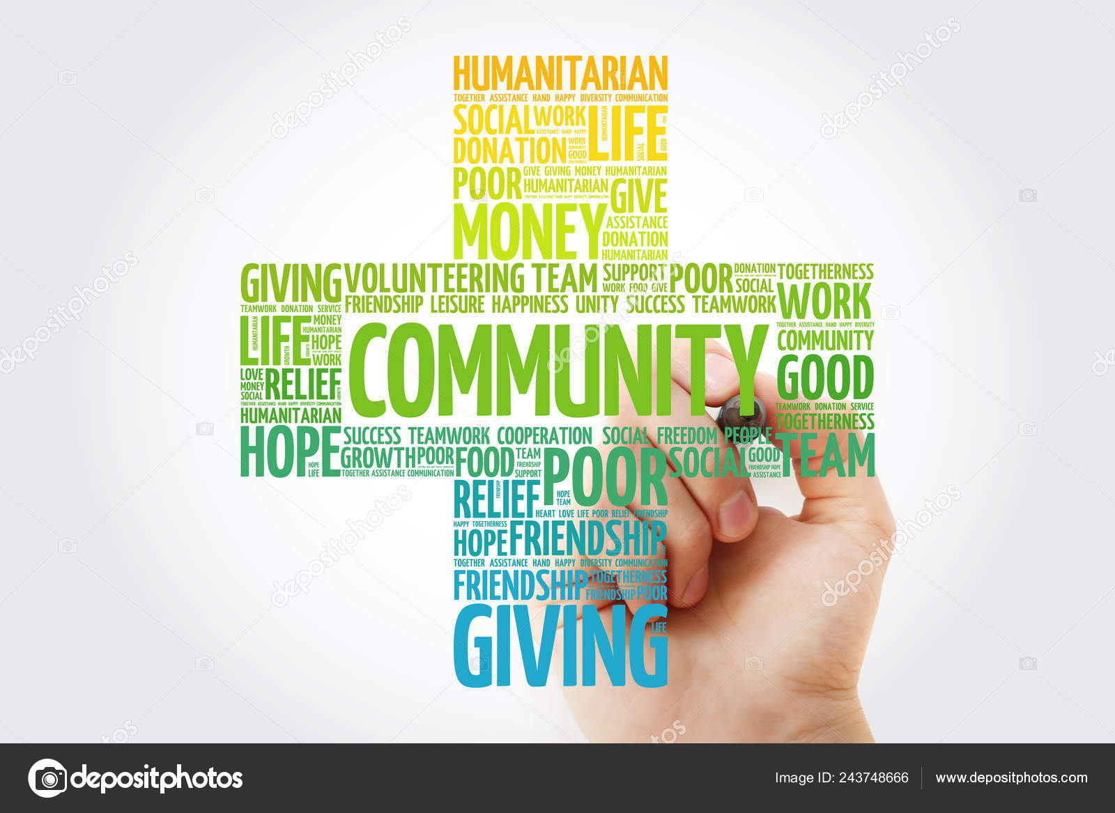 Community Cross Word Cloud Marker Social Concept Background — Stock ...