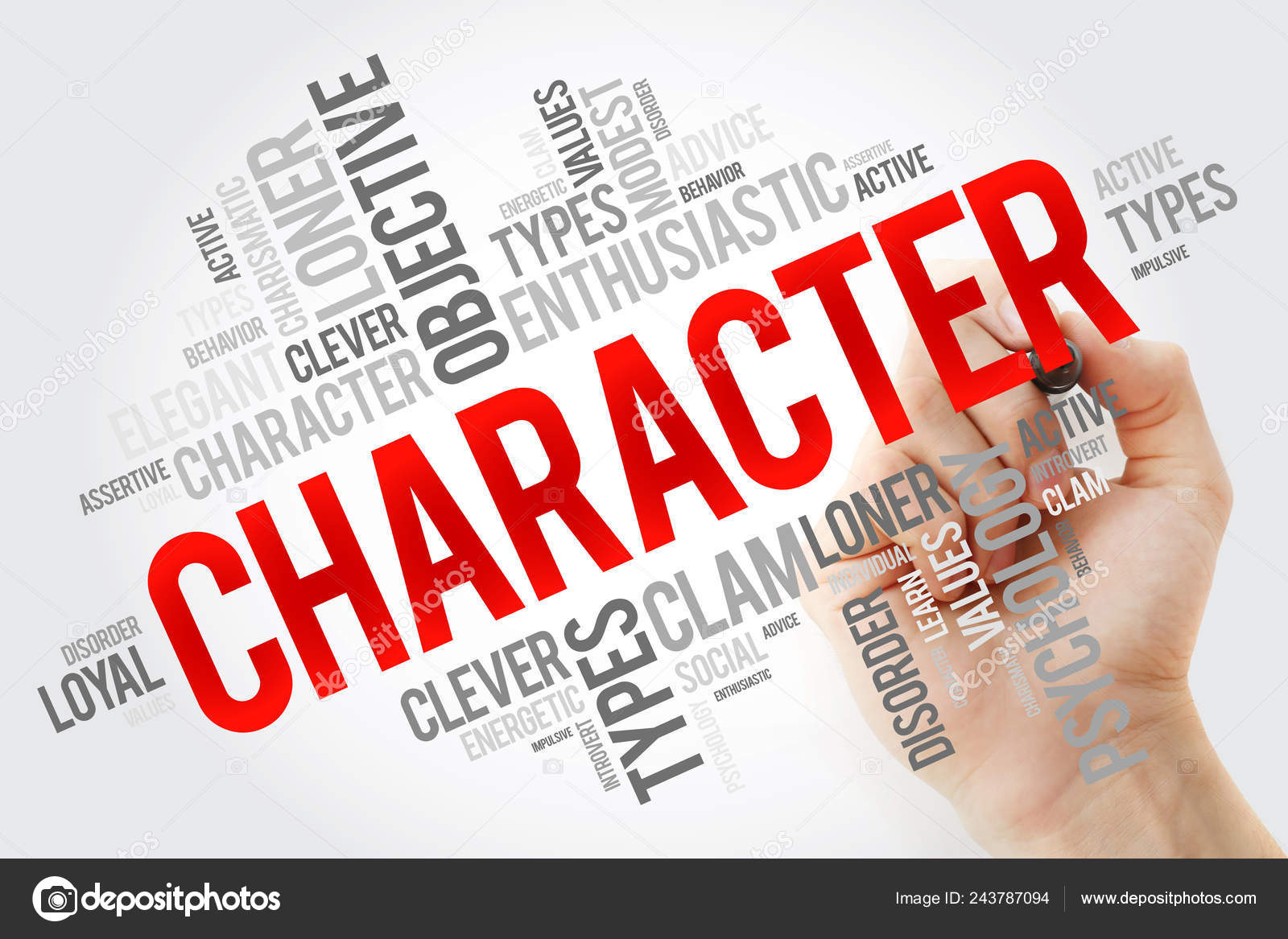 Character Word Cloud Collage Marker Social Concept Background Stock ...
