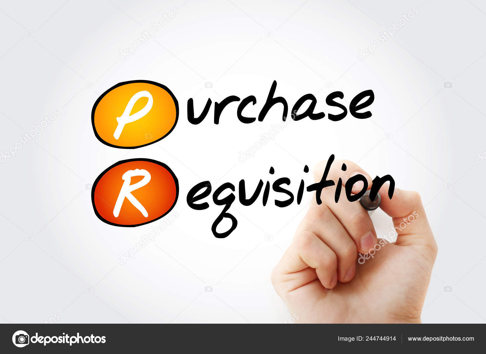 Purchase Requisition Acronym Marker Business Concept Background Stock ...