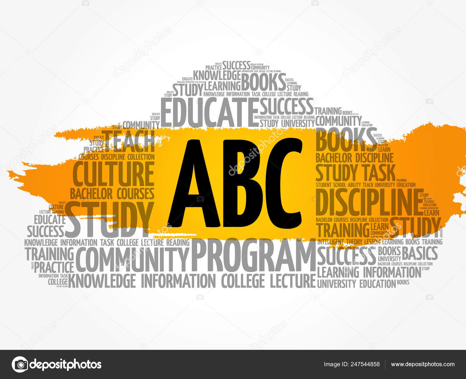 ABC word cloud collage Stock Vector Image by ©dizanna #247544858