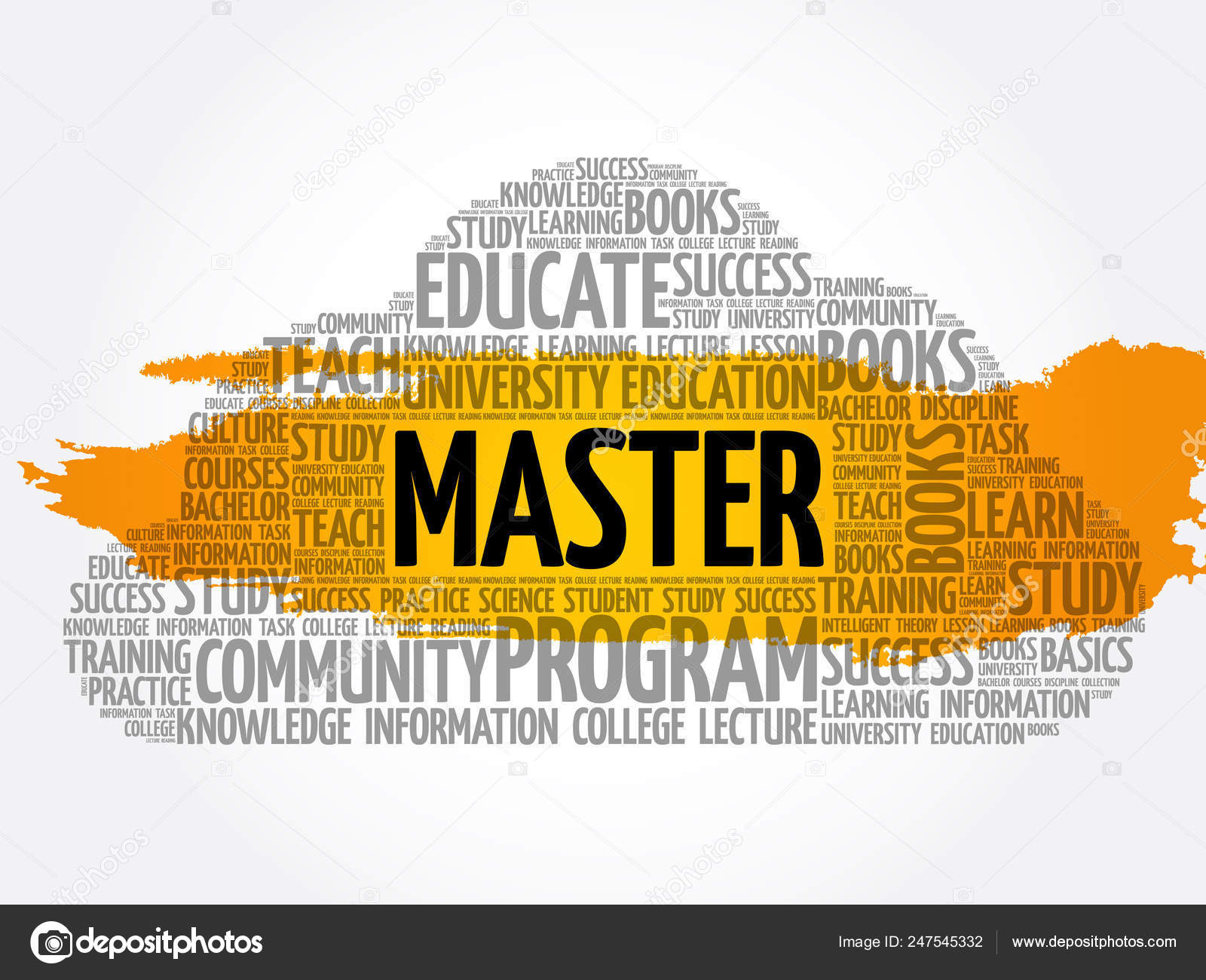 Master word cloud collage Stock Vector by ©dizanna 247545332