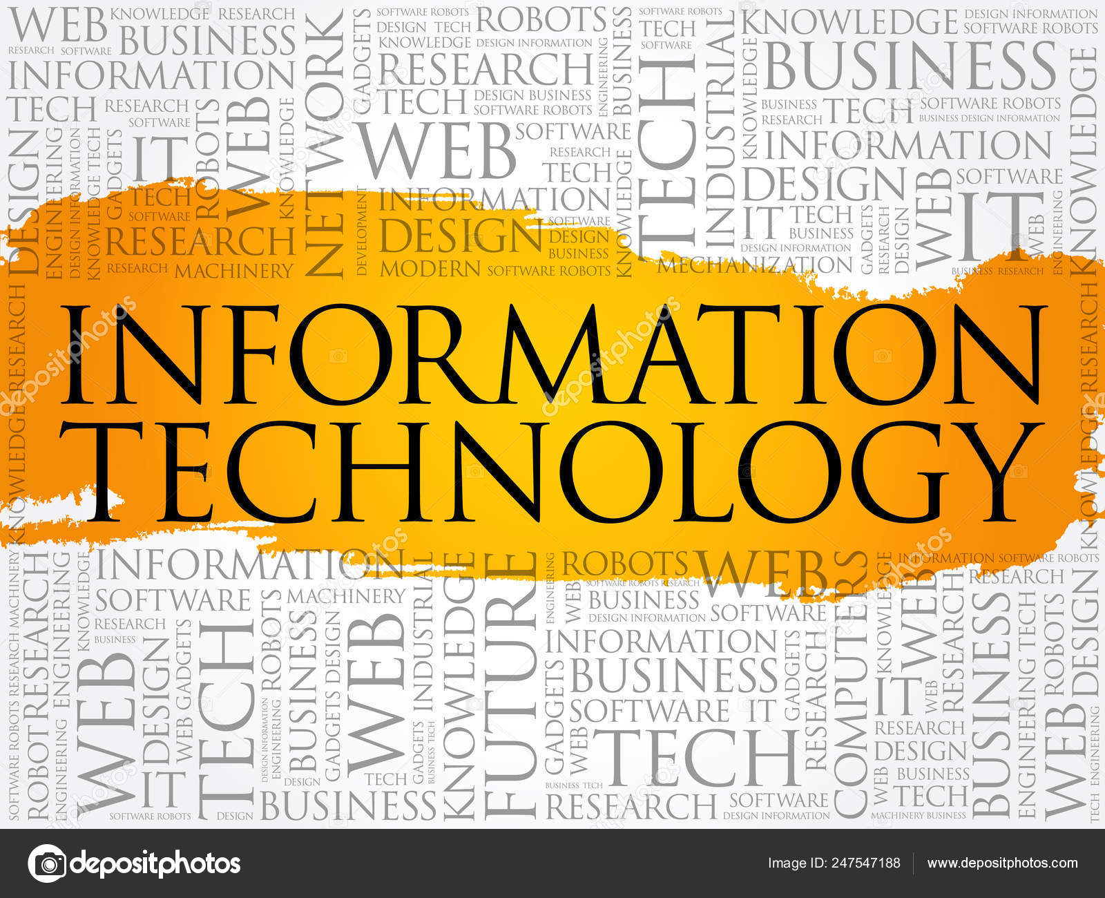 Information technology word cloud Stock Vector Image by ©dizanna #247547188