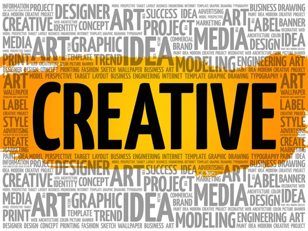 Creative Word Cloud Creative Business Concept Background Stock Vector ...