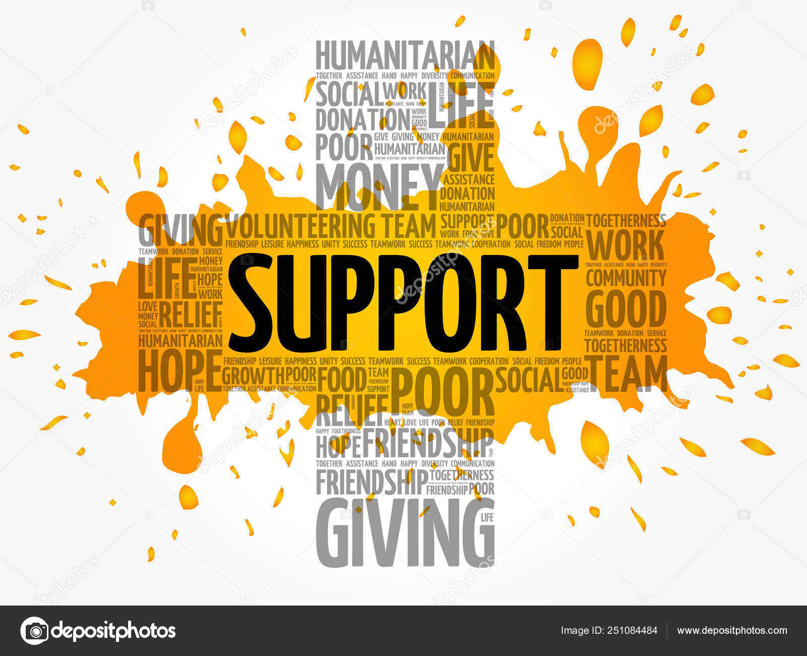 Support cross word cloud collage Stock Vector by ©dizanna 251084484